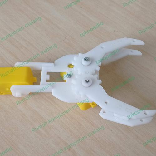 Jual Gripper gearbox kuning robot transporter analog Capit Motor DC 2 ...