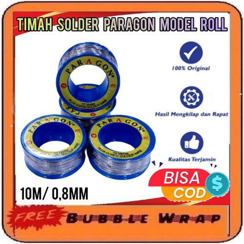Jual Timah Solder Paragon model rol isi 10 meter 0,8 mm Alat Patri ...