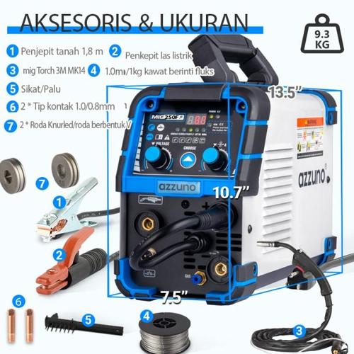 Jual TERBARU AZZUNO MESIN LAS MIG LISTRIK LAS ARGON 4 IN 1 LAS WELDING - MMA/MIG160F2IN1 - Kota ...