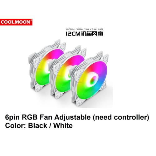 Jual Coolmoon X3 12cm RGB Fan 3pcs Fan + Music Controller Murah Mantap ...