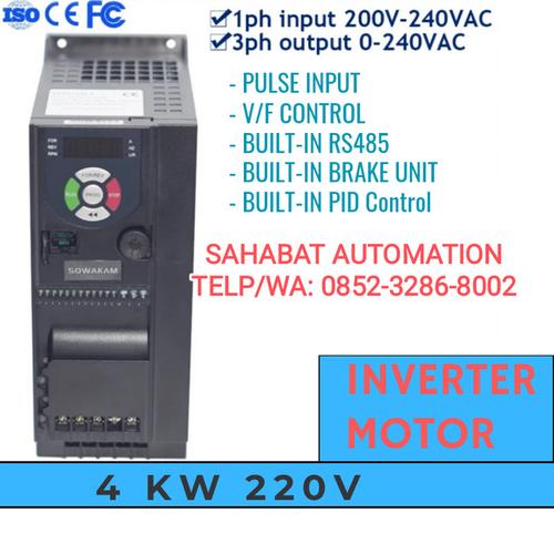 Jual Inverter 5 HP 5.5HP 220V 1Phase ke 3Phase 220V VFD 4KW 5.5 HP 5,5 HP - Kab. Gresik ...