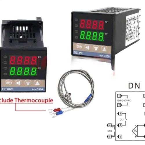 Jual PID Rex C100 Output Relay 10A Temperature Thermocouple Controller ...