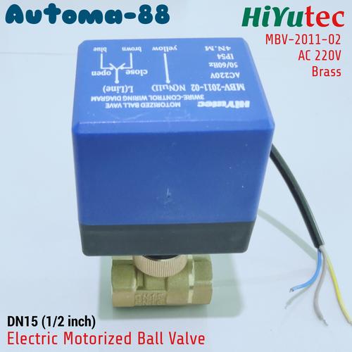 Jual MBV-2011-02 DN15 Electric Motorized Ball Valve AC 220V 1/2 ...