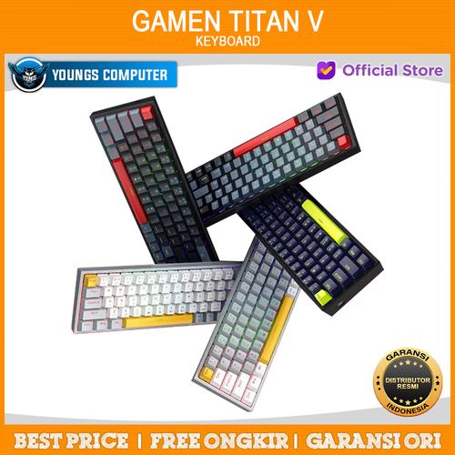 Jual KEYBOARD GAMEN TITAN V - Wired Gaming Keyboard 60% Mechanical ...