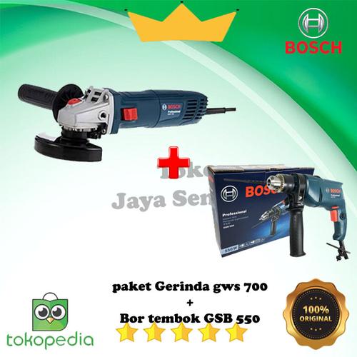 Promo Paket gerinda GWS 700 + bosch GSB 550 bor tembok besi kayu - Kota ...