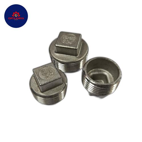 Jual Plug Petak 1/2" Stainless Steel 304 (Square plug) - Kota Batam ...