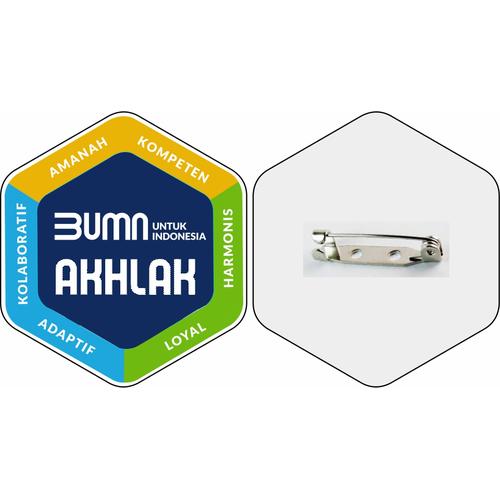 Jual PIN BAJU AKRILIK LOGO AKHLAK BUMN UK. 4CM - Kota Tangerang Selatan ...