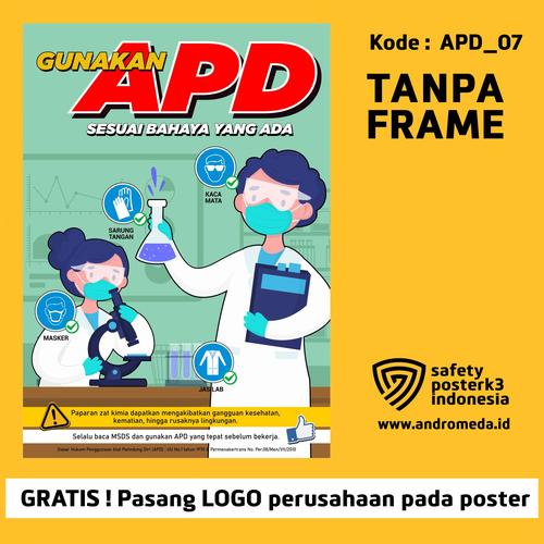 Jual Safety Poster : APD Chemical Bekerja Kimia Laboratorium - Kota ...