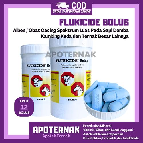 Jual Flukicide 12 Bolus 1 Pot Obat cacing Sapi Kuda Kerbau - Kota ...