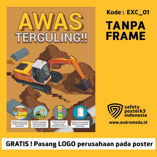 Jual Safety Poster K3 : Penggalian Excavator Sipil Excavation - Kota ...