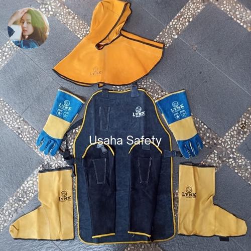 Jual Satu Set Apron Las Kulit / Apron Set Welding Las Asli Kulit ...