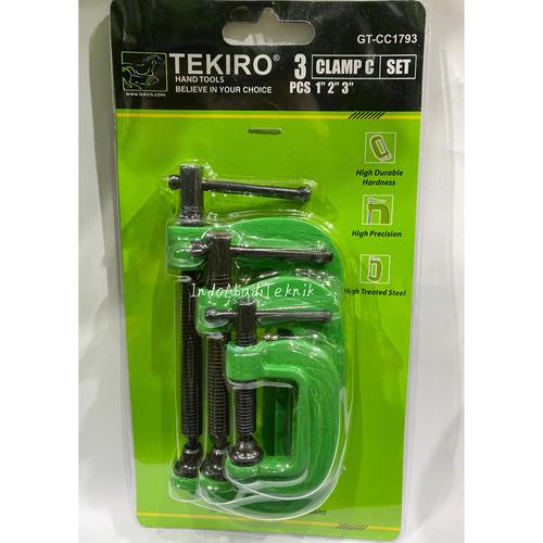 Jual Tekiro klem C Set 3pcs 1" 2" 3"/ clamp C set 3pcs - Jakarta Pusat ...