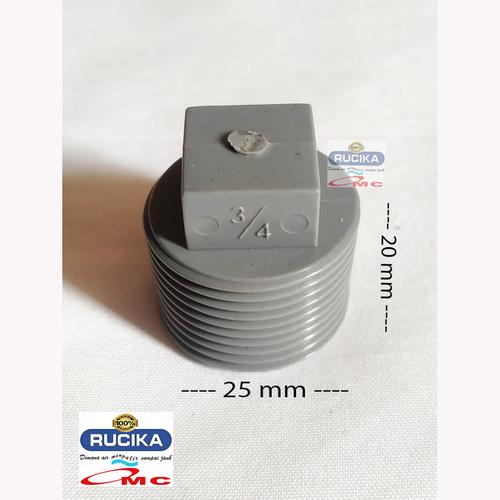 Jual Plug Flug Fluk Tutup Dop Fitting Pipa Drat Luar AW PVC 3/4 inch ...