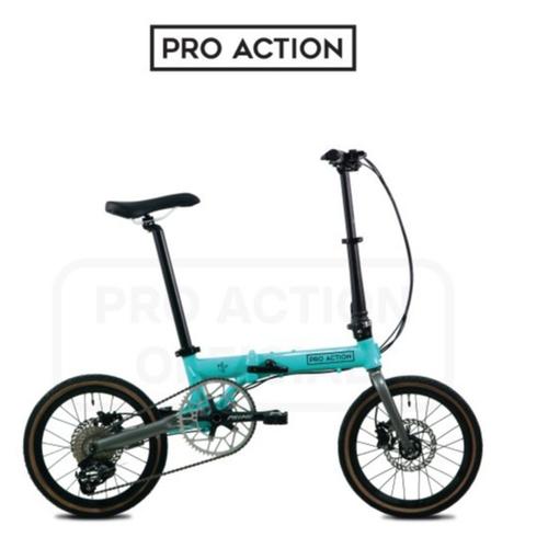Promo PRO ACTION - Sepeda Lipat 16 Inch Falcon 1x10 Speed - Turquoise ...