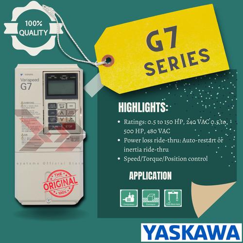 Jual AC INVERTER YASKAWA VARISPEED G7 TYPE: CIMR-G7A4022; 22KW, 400V 3PHASE - Kota Bekasi ...