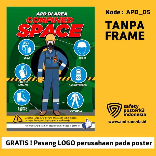 Jual Safety Poster K3 : Confined Space APD Evakuasi Terbatas - 120x80 ...