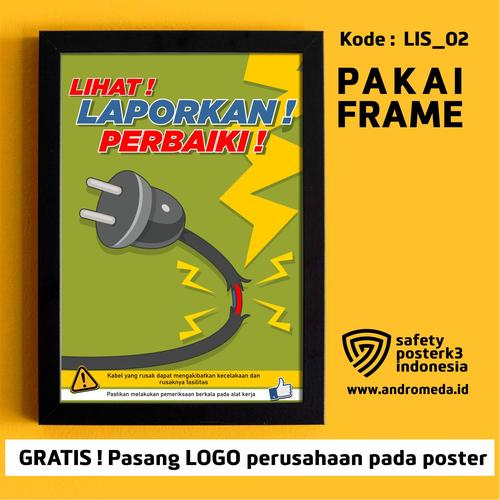 Jual Safety Poster K3: Listrik Tersetrum Office Bahaya Kabel - 30x21 cm ...