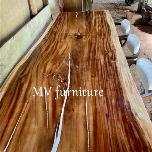 Jual meja makan trembesi resin kayu solid suar alami - Kota Semarang ...