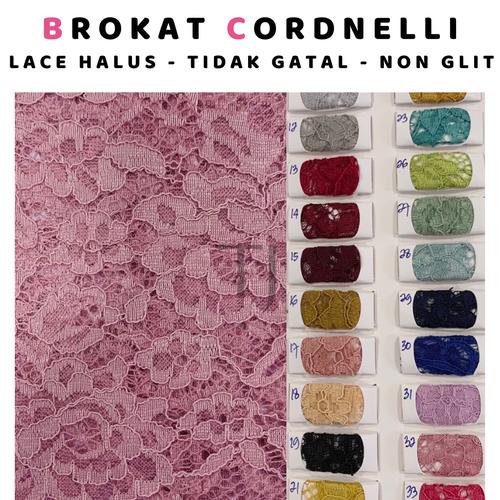 Jual Kain (BEST VALUE!) BROKAT LACE CORDNELLY TULANG Halus Termurah ...