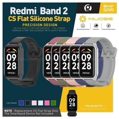 Promo MIJOBS CS Flat Hole Silicone Strap for Redmi Band 2 w/ Zinc Alloy ...