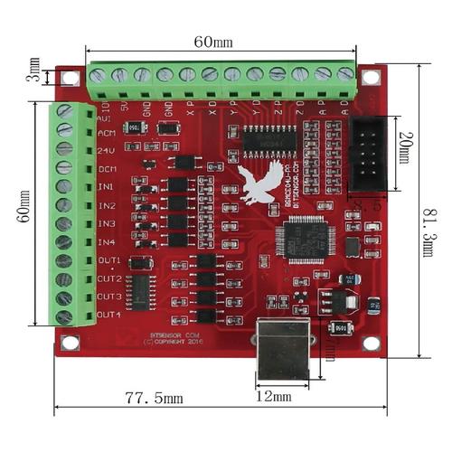 Jual MACH3 USB CNC Breakout Board RED - with relay 2ch - Jakarta Barat ...