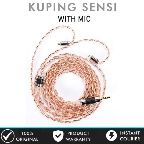 Jual XINHS Single Crystal Copper Cable with Microphone IEM Upgrade Cable - QDC , 3.5mm - Jakarta ...