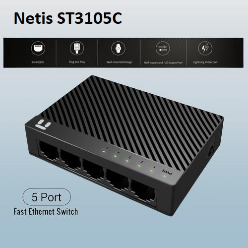 Jual Netis Ethernet Switch ST3105C 5 Port RJ45 100M Fast - Jakarta ...