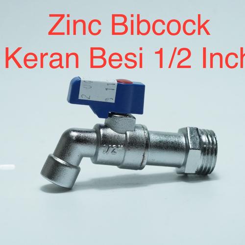 Jual Kran 1/2" Keran Air Stop Kran Dinding Tembok 1/2 inch Zinc Bibcock ...