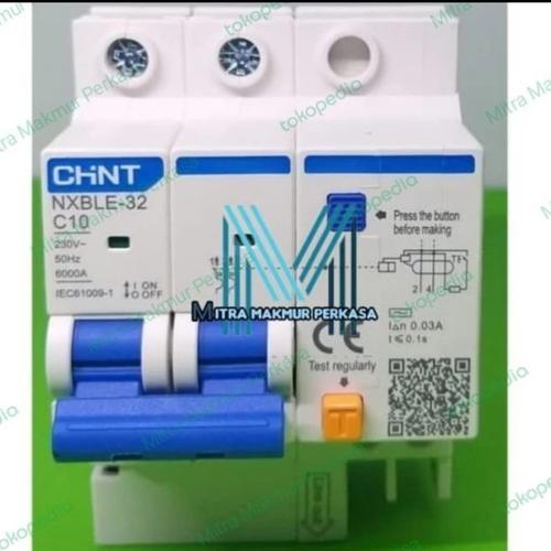 Jual RCBO CHINT 6/10/16/20/25/32/40/50/63A 2P 300MA 6KA NXBLE-63 CHINT - 32 - Jakarta Barat ...