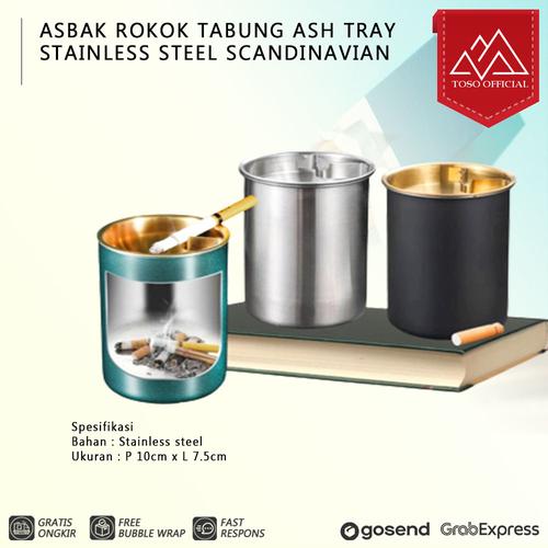 Jual Asbak Rokok Tabung Ash Tray Stainless Steel Scandinavian Ashtray ...