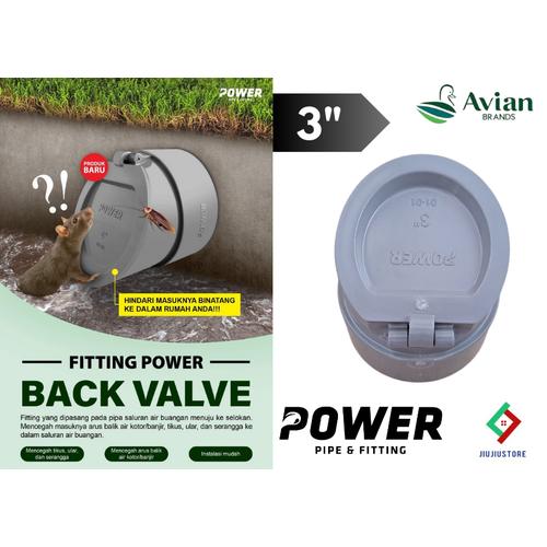 Jual BACK FLOW VALVE 3" POWER BACK VALVE 3 IN TUTUP PIPA ANTI TIKUS 3 ...