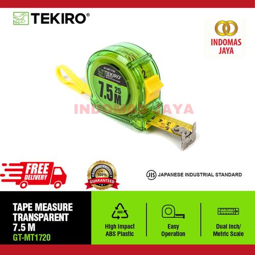 Jual TEKIRO METERAN TRANSPARAN 7.5 METER / METERAN / TOOLS / TEKIRO ...