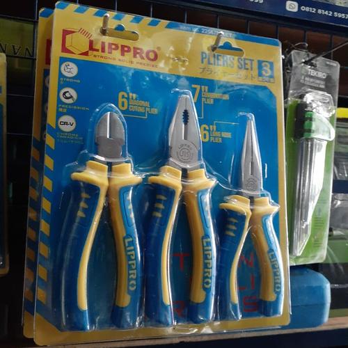 Jual LIPPRO TANG SET ISI 3 PCS TANG KOMBINASI POTONG LANCIP SET LIPPRO ...