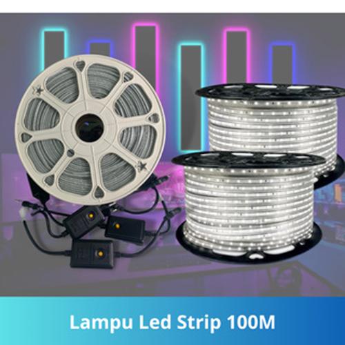 Jual led stripe selang SMD 2835 220v 100m 100 meter lampu led strip ...