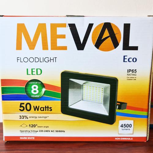 Jual LAMPU SOROT MEVAL 50 W / KAP SOROT MEVAL ECO GX PUTIH 50W E1X-5DA ...