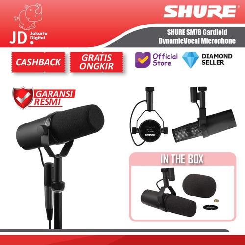 Promo SHURE SM7B / SM 7B / SM7 B Cardioid Dynamic Vocal Microphone ...
