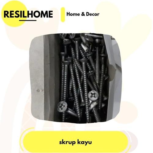Jual baut skrup kayu 12 x 3 inch skrup kayu besi skrup tapping kayu ...