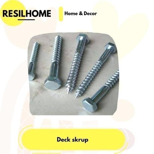 Jual baut desk skrup kepala baut diameter ukuran 1/2 inch panjang 5 ...