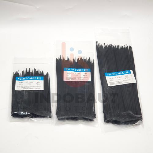 Jual Kabel Tis 2,5 x 10CM 15CM 20CM Hitam Putih Cables Ties Tali Nylon ...