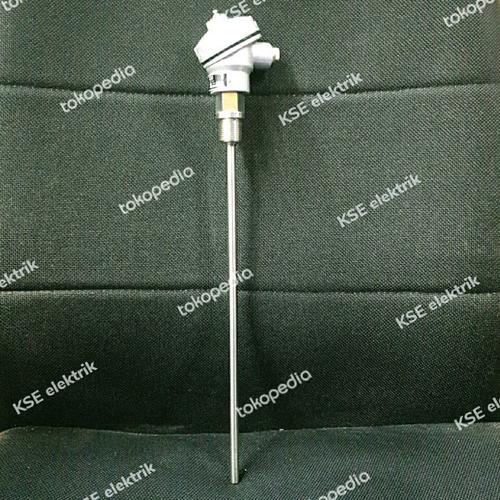 Jual sensor panas PT100 drat 1/2"npt Pjg pipa 50cm diameter pipa 8mm ...