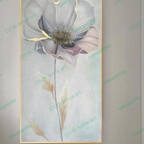 Jual Terbaru !!! Lukisan Bunga Minimalis Lukisan Dinding Hiasan Rumah ...