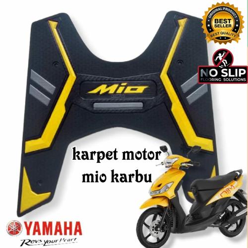 Promo karpet mio karbu karpet pijakan kaki yamaha mio karbu - Hitam ...