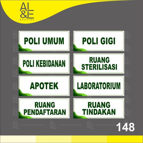 Jual 148 - STIKER NAMA RUANGAN POLI KLINIK DAN RUMAH SAKIT - STIKER ...