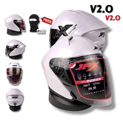 Jual Helm JPX Nova X V2.0 Pearl White / Helm Jpx Half Face - L - Kota ...