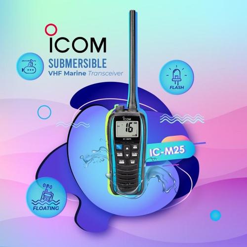 Jual ! ICOM IC-M25 HT MARINE VHF ORI BARU GARANSI 1 THN ICM25 M25 WATER ...