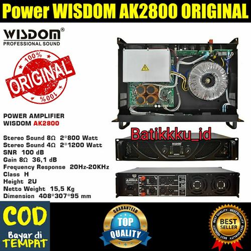 Jual POWER WISDOM AK 2800 AK2800 ORIGINAL 2 x 800 WATT 2CH CLASS H AMPLI - Jakarta Barat ...