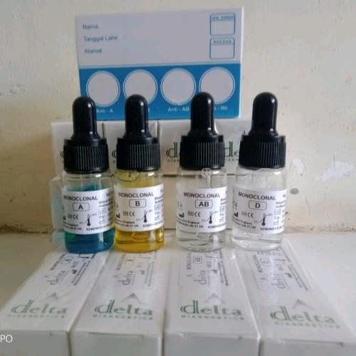 Jual Reagen golongan darah delta +kartu/Reagen Test golongan darah A B ...