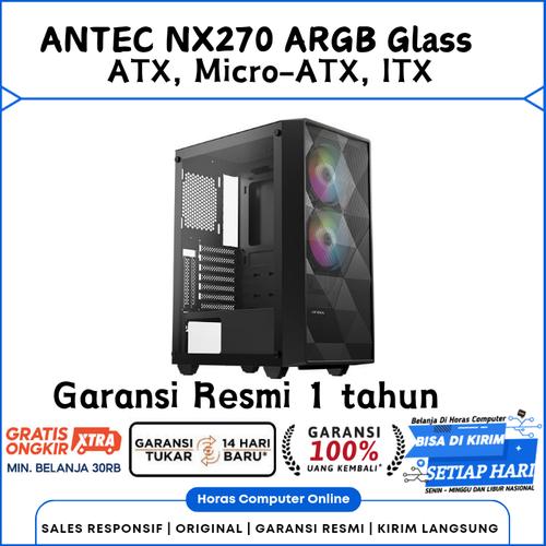 Jual CASING ANTEC NX270 ARGB TG - SHAPED Glass Panel Mid Tower ATX + 2 ...