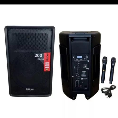 Jual Speaker Aktif PORTABLE Huper 15inch GL 15 wireless - Jakarta Barat ...
