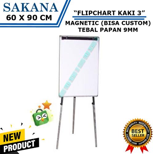 Jual Flipchart SAKANA 60 x 90 Cm / Papan Tulis Flip Chart 3 Kaki ...